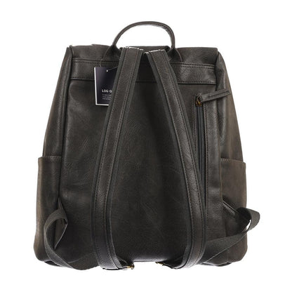LOG-ON FW15 Amanda Iii Pu Backpack-Greyish Blue